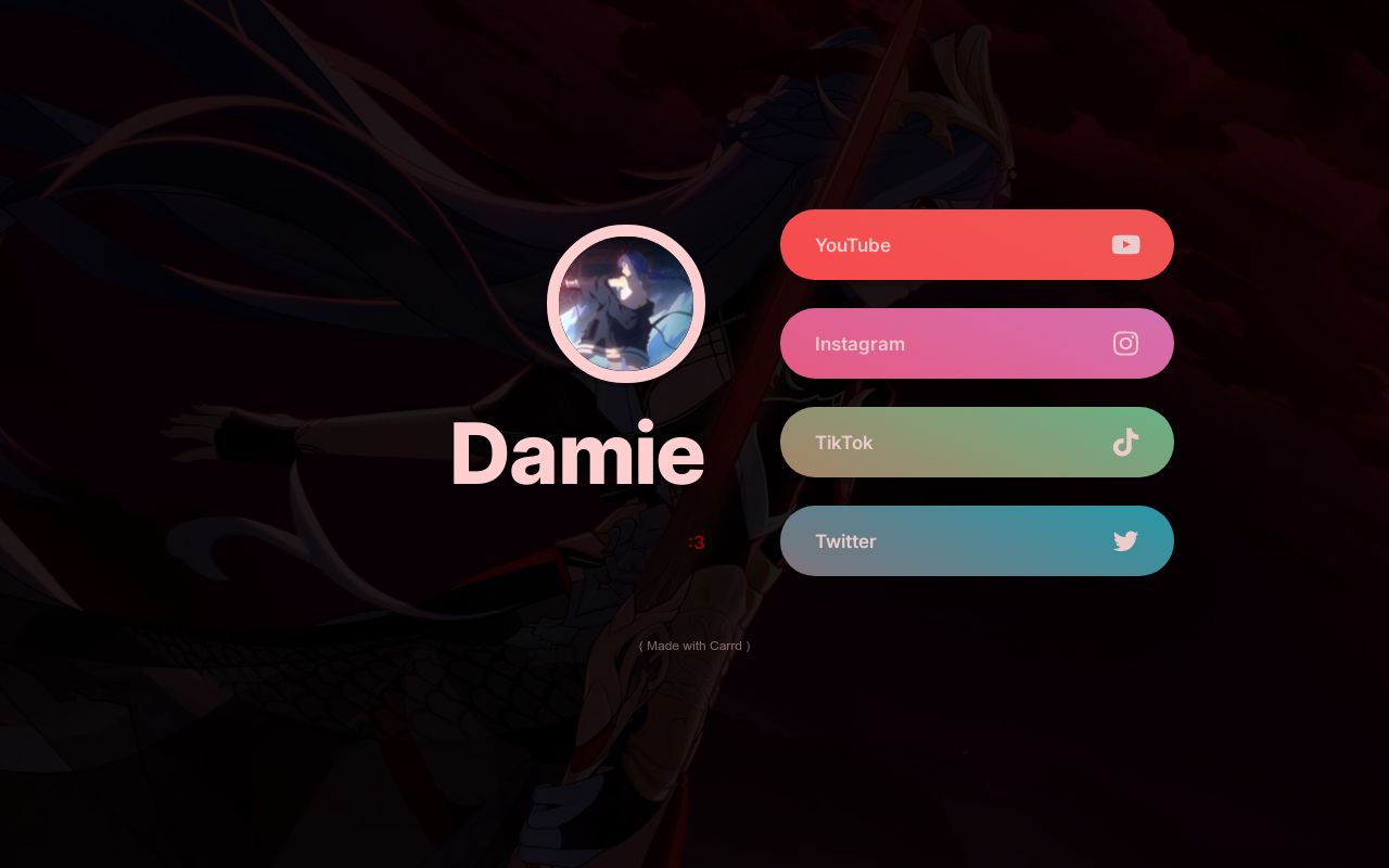 Damie's Carrd